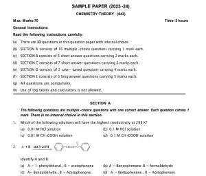 Sample Paper for Class 12 Board examination by CBSE( Updated for 2024)