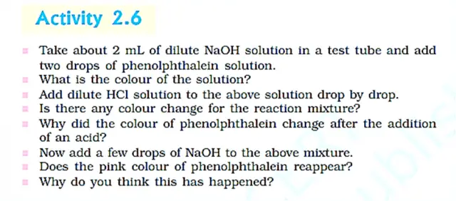 Activity 2.6: Exploring Acid-Base Neutralization in Class 10 Science ...